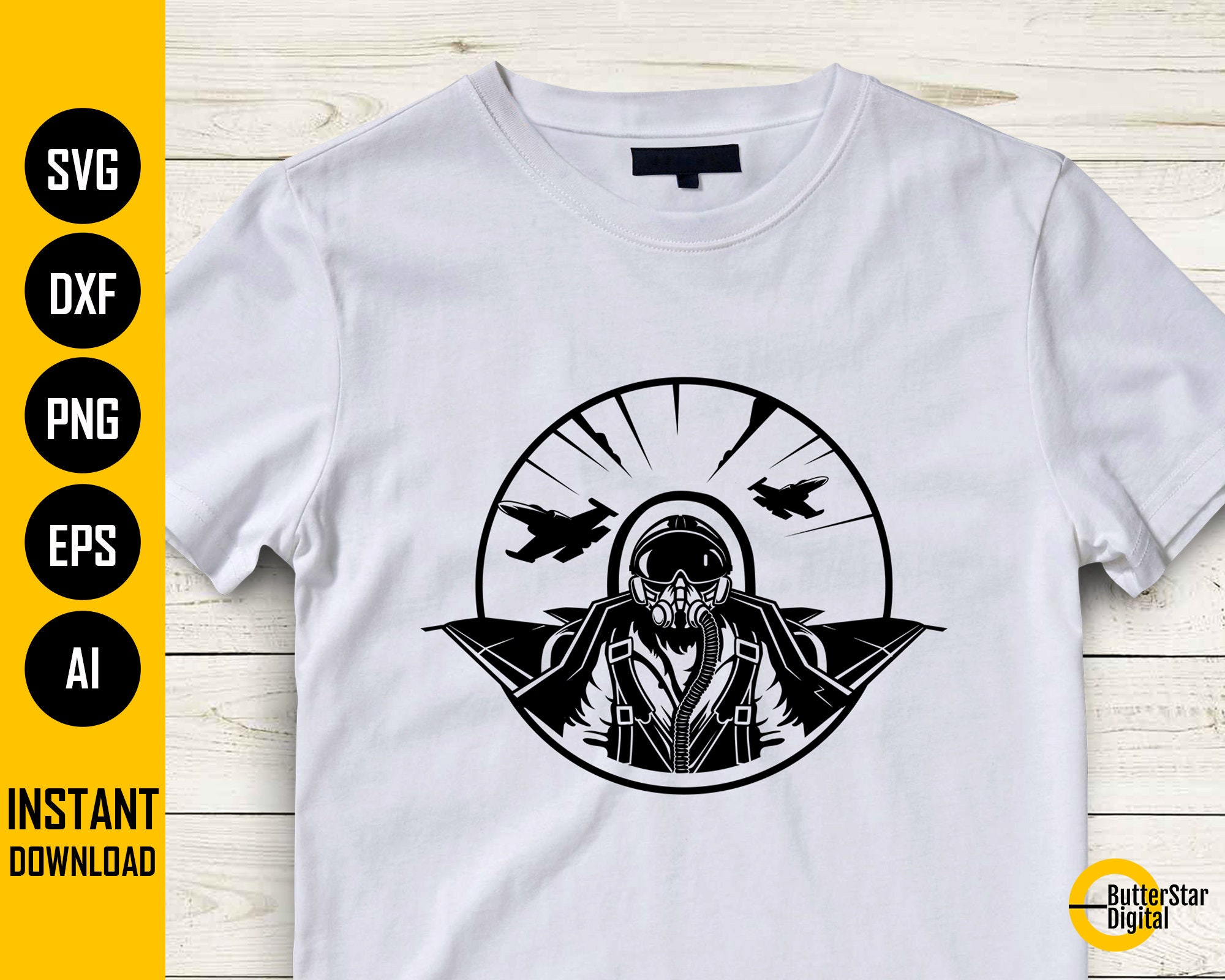 Fighter Pilot SVG | Air Force Shirt Stencil Vinyl Sticker Decal ...