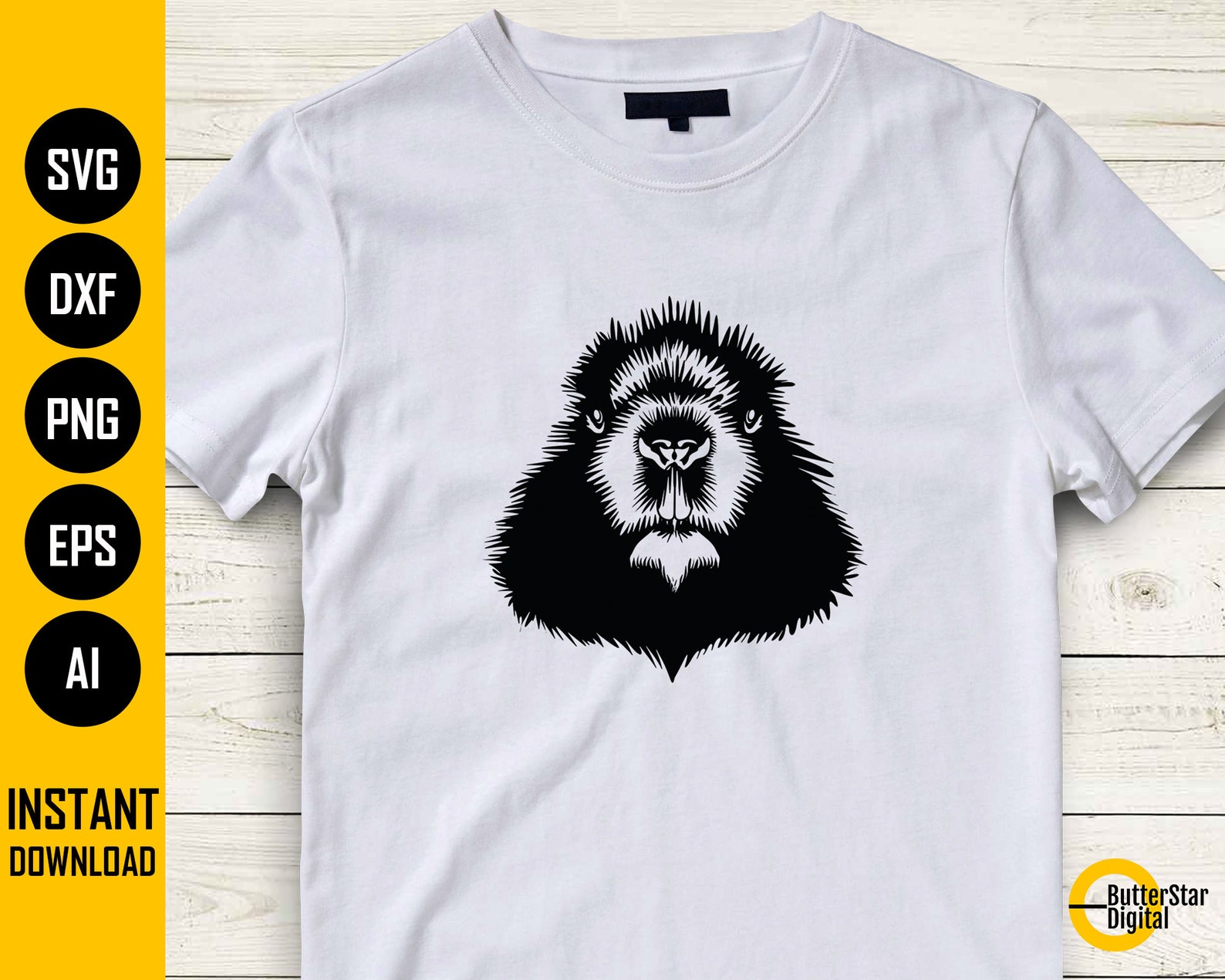 Groundhog Face SVG Woodchuck SVG Ground Hog Head - Etsy