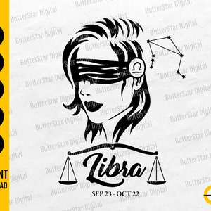 Libra Woman SVG | Zodiac Sign SVG | Star Sign Shirt Decal Mug Gift ...