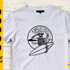 Skeleton Surfer SVG | Beach SVG | Tropical SVG | Swell Waves Surf Sun ...