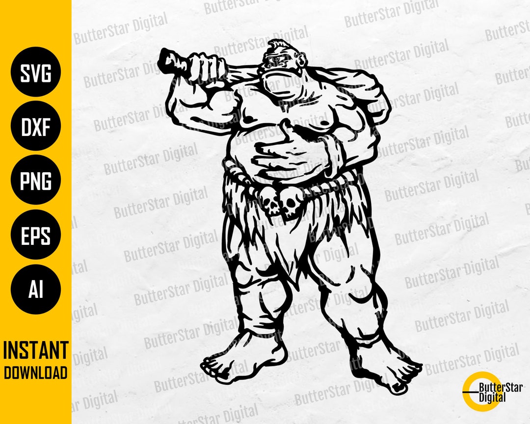 Cyclops With Club SVG | Giant Monster SVG | Mythical Creature SVG ...