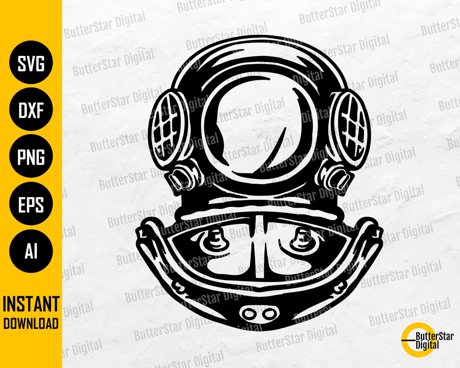 Old Diving Helmet SVG Deep Sea Diver SVG Vintage Dive Suit - Etsy