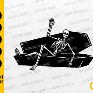 Skeleton in Casket SVG Death SVG Gothic SVG Skull Svg Cricut Cutting ...