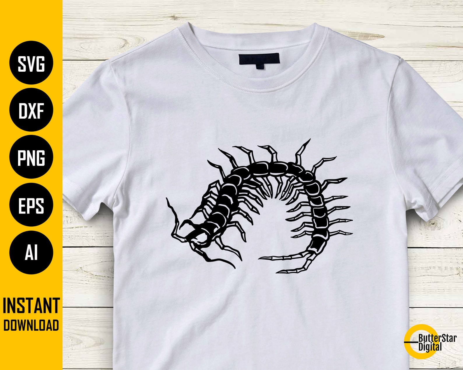 Centipede SVG Insect SVG Animal Illustration Drawing - Etsy