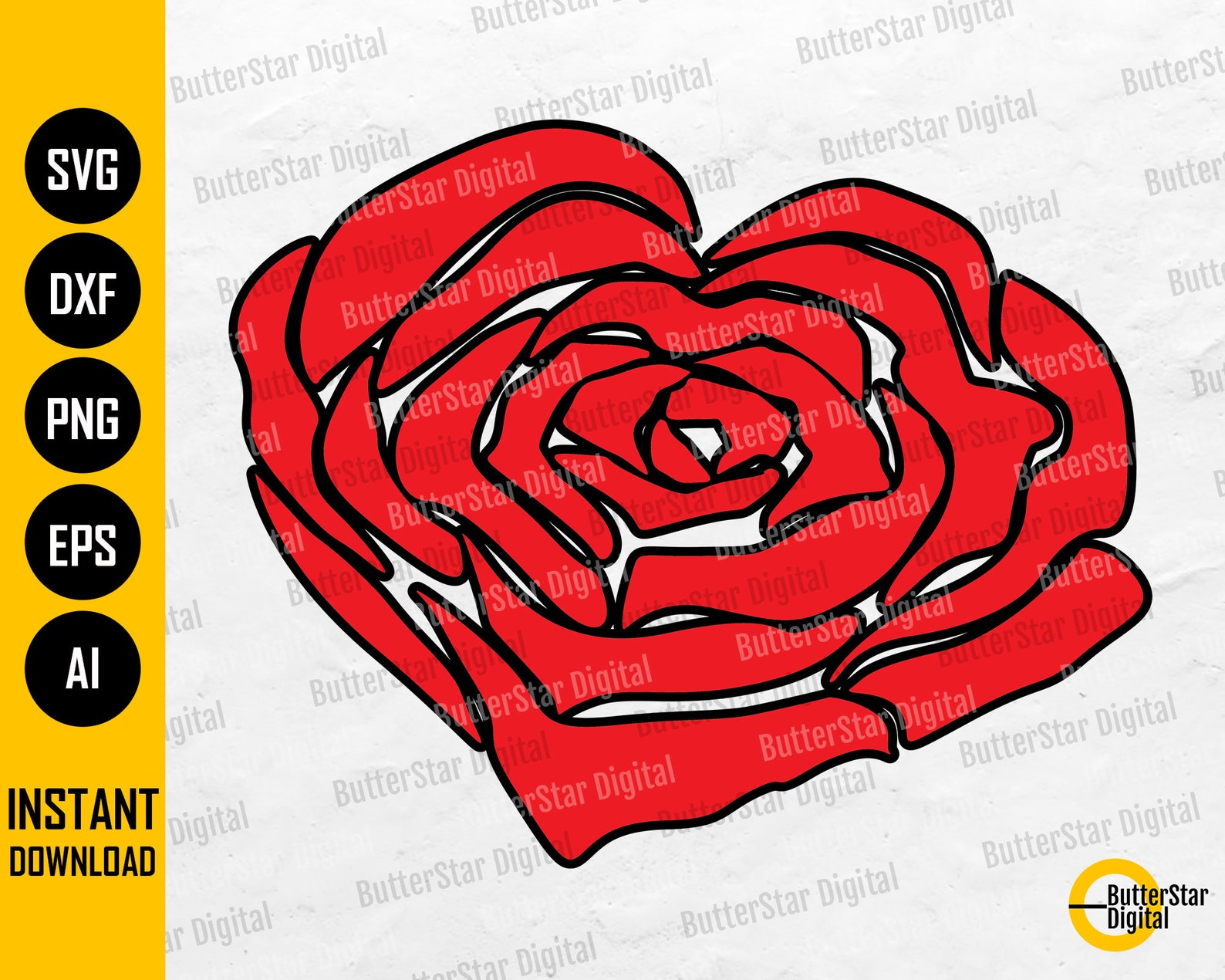 Rose Heart SVG | Roses SVG | Cute Flower Decal Shirt Graphics | Cricut ...