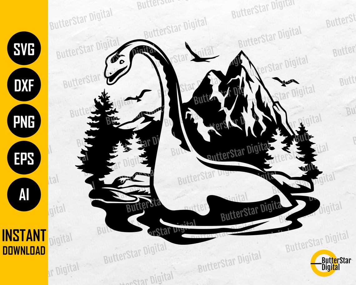 Loch Ness Monster SVG Nessie SVG T-shirt Wall Art Vinyl - Etsy