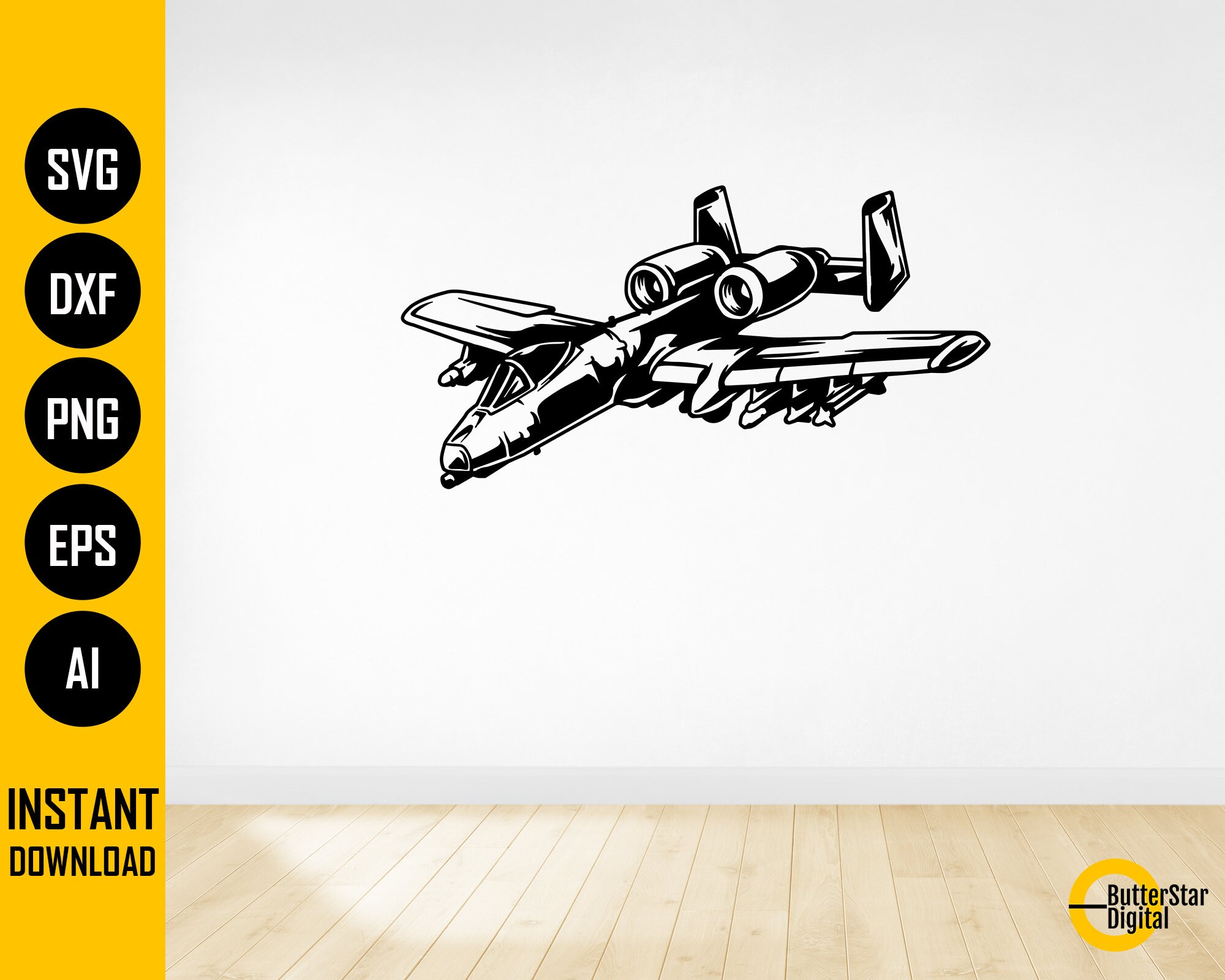 A-10 Plane SVG | Air Force Stencil Vinyl Sticker Graphics | Cricut ...