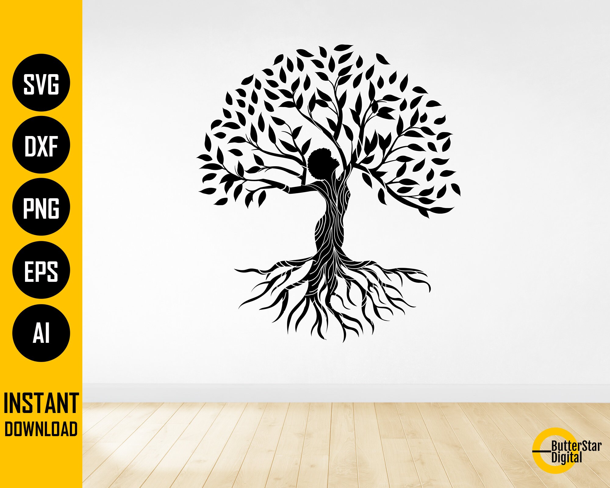 Afro Woman Tree SVG Women Empowerment SVG Girl Power - Etsy