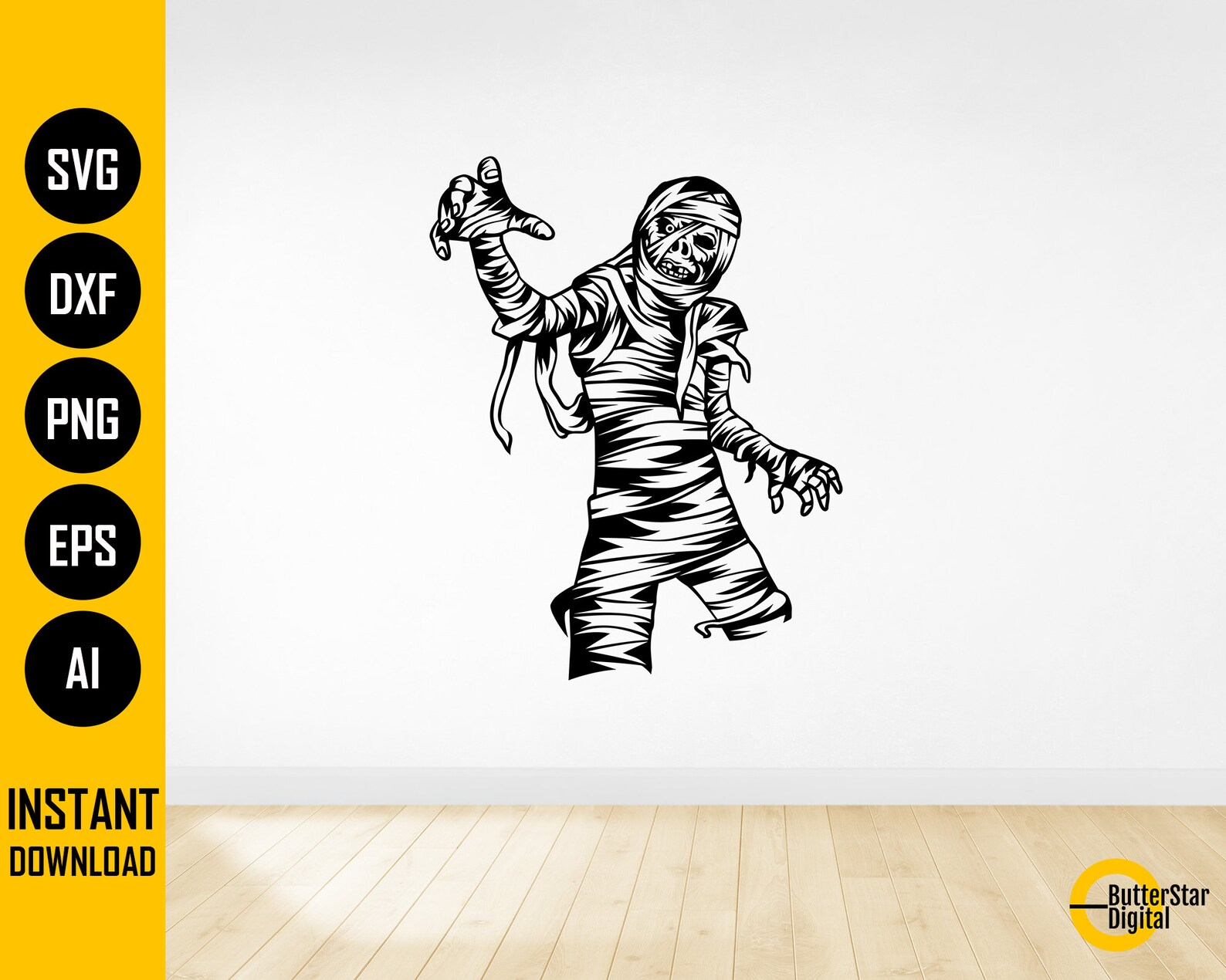 Mummy Monster SVG | Egyptian SVG | Halloween T-shirt Decal Vinyl ...
