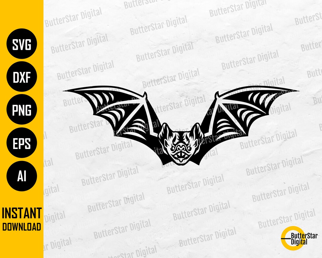 Vampire Bat SVG | Spooky Halloween Animal Sticker Wall Art Decor ...
