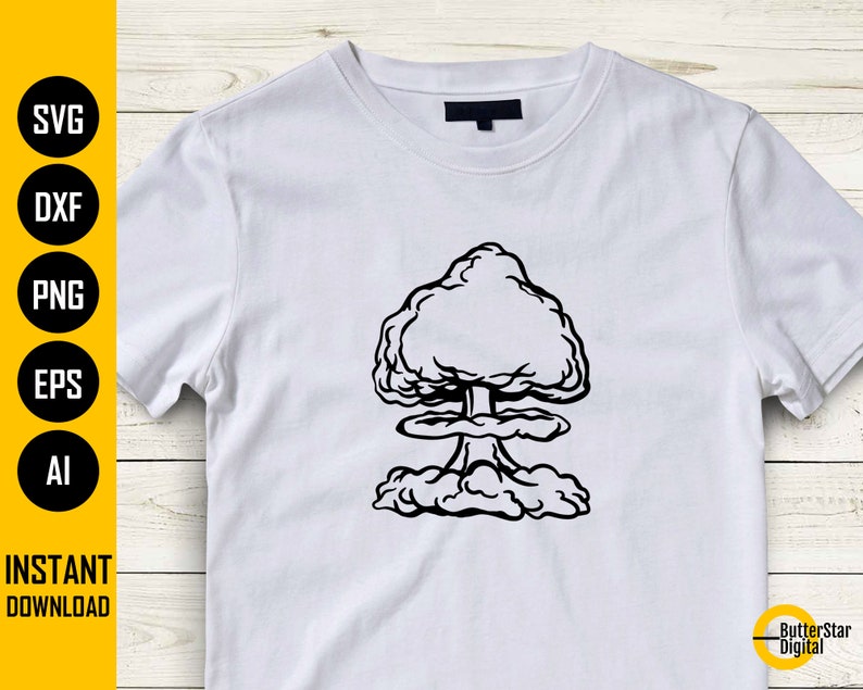 Mushroom Cloud SVG Nuclear Explosion SVG Boom Smoke - Etsy