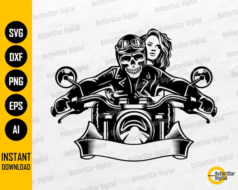 Skeleton Couple Motorcycle Handle Bars SVG Handlebars - Etsy