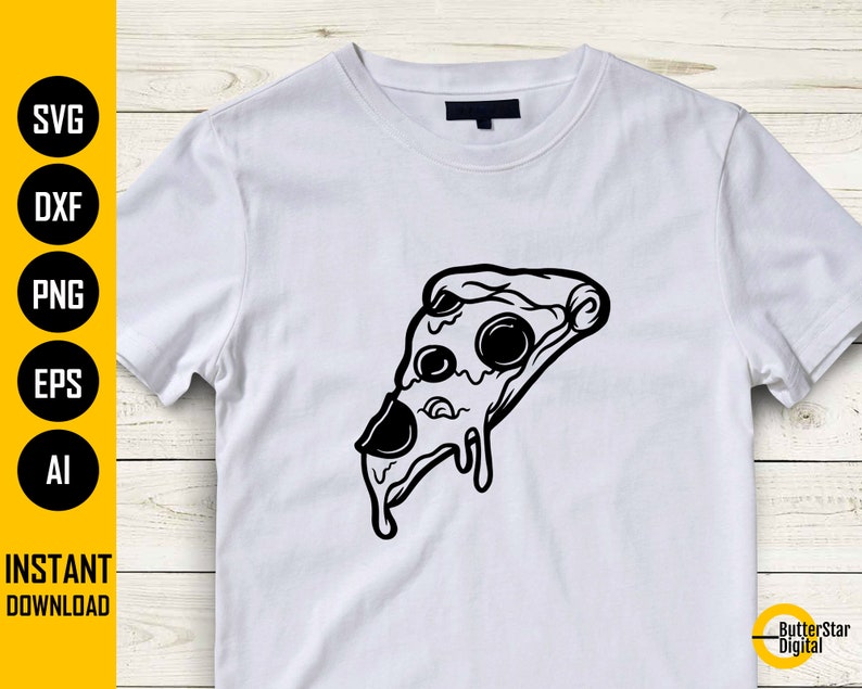 Slice of Pizza SVG Cute Food T-shirt Vinyl Stencil Graphic - Etsy