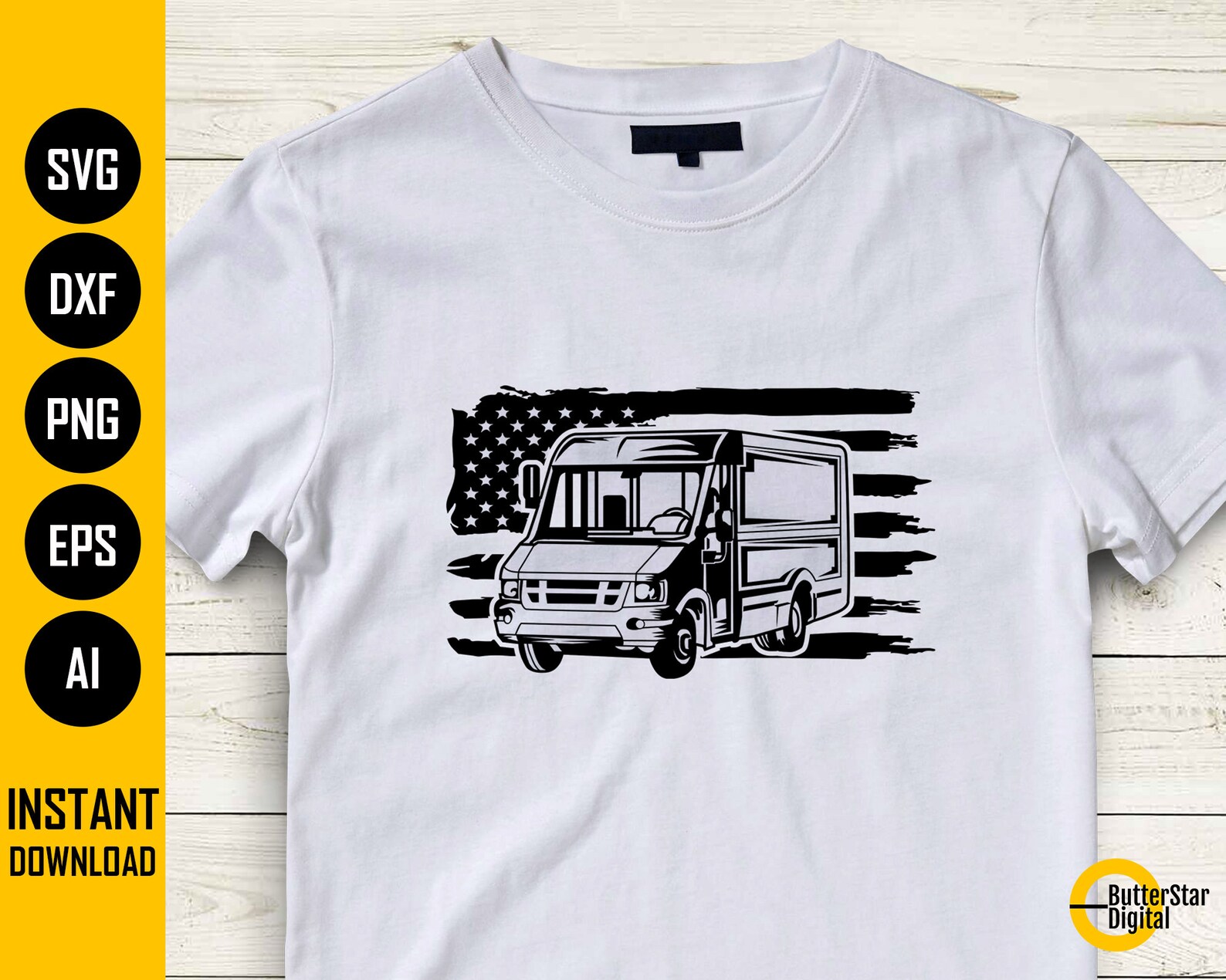 US Postal Truck SVG | American Delivery Truck SVG | Shipping Decal ...