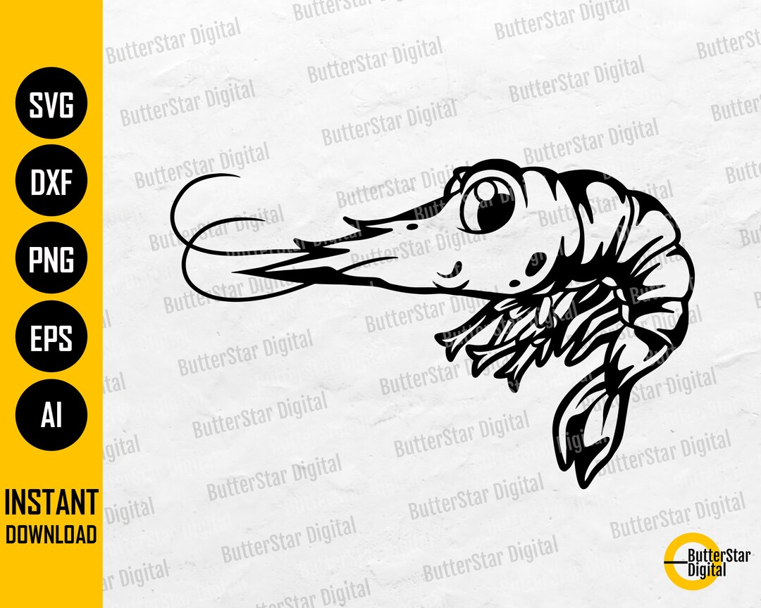 Cute Shrimp SVG | Crustacean SVG | Sea Animal T-shirt Design Image ...