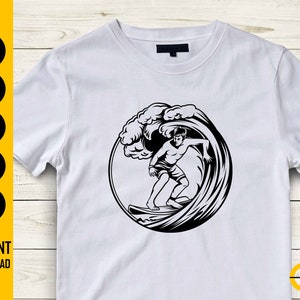 Surf the Waves SVG | Surfer SVG | Beach T-shirt Graphic Vinyl Decal ...