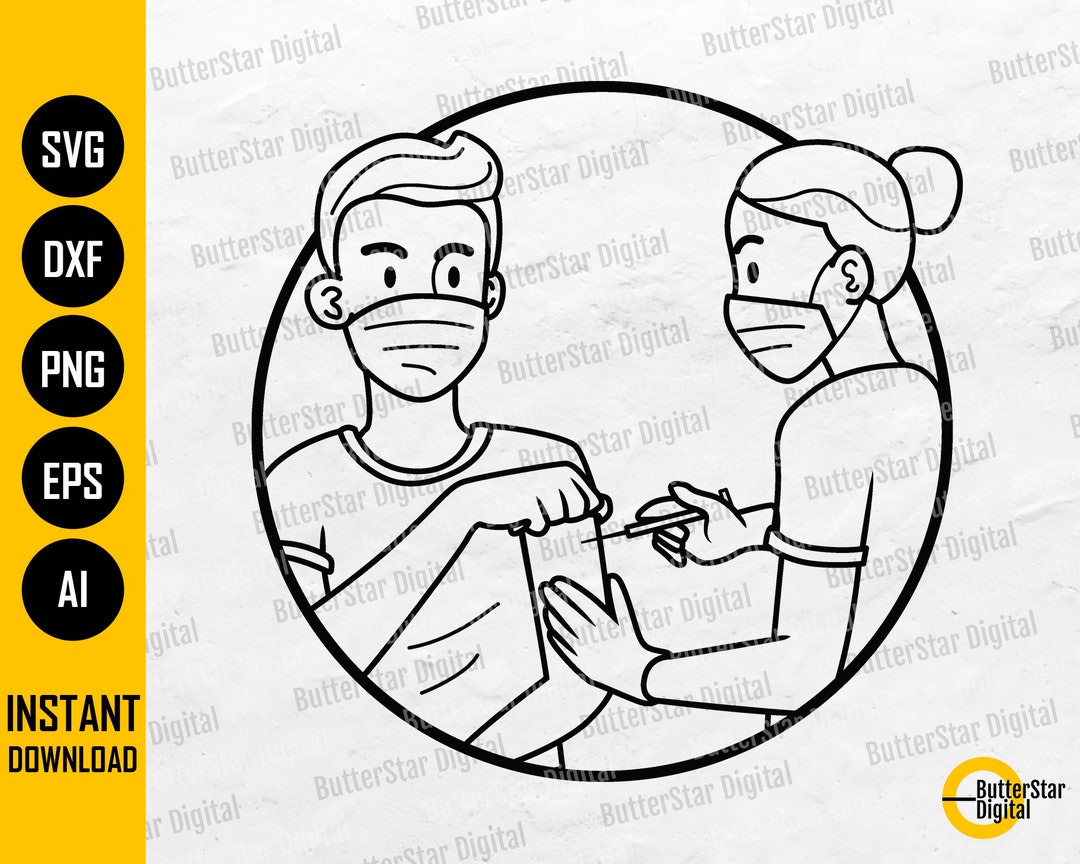 Vaccinated SVG Vaccine SVG Vaccination T-shirt Sign Icon Symbol Cricut ...