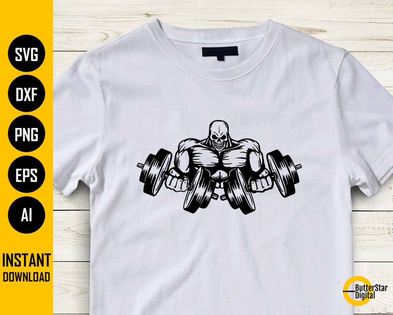 Skull Workout SVG Warrior SVG Gym SVG Fitness Vinyl - Etsy
