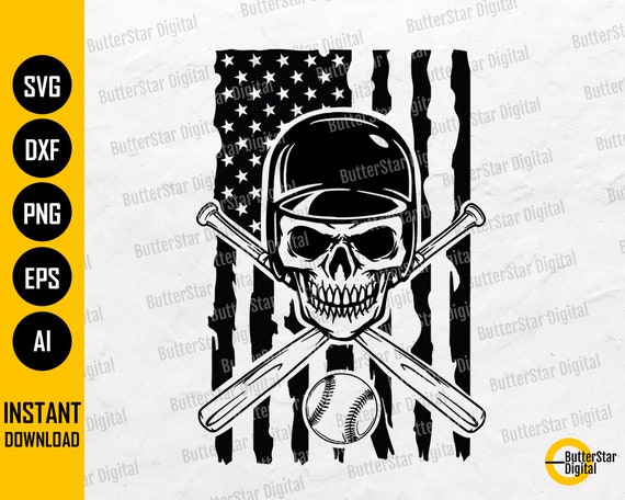 US Baseball Crossbones SVG Cross Bats SVG Baseball Shirt - Etsy