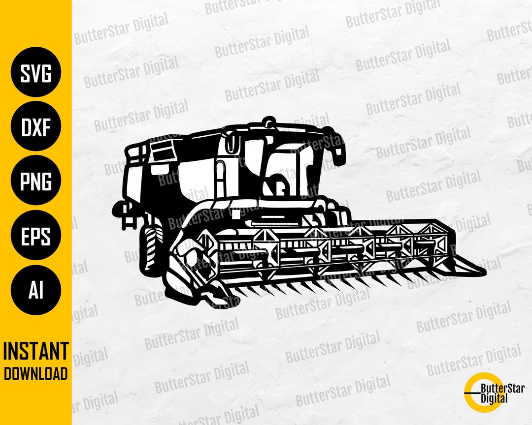 Combine Harvester SVG | Combine SVG | Wheat Harvester SVG | Cricut ...