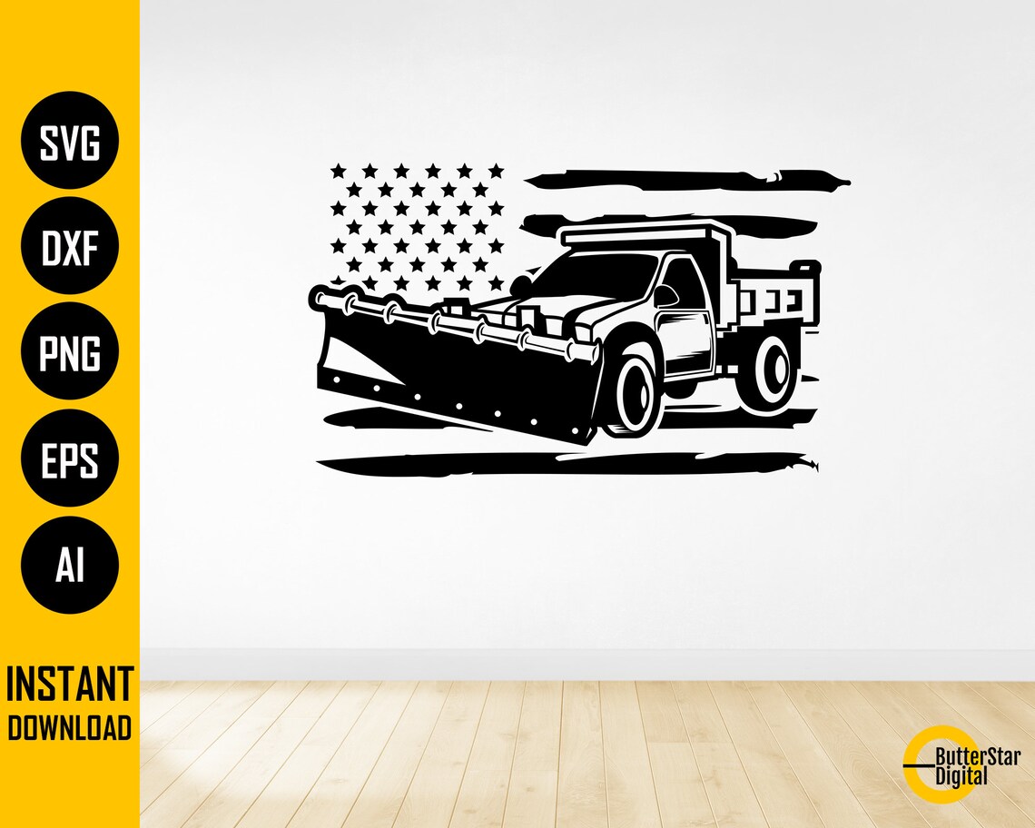 US Snow Truck SVG USA Snowplow Svg Snow Plow T-shirt Decal - Etsy
