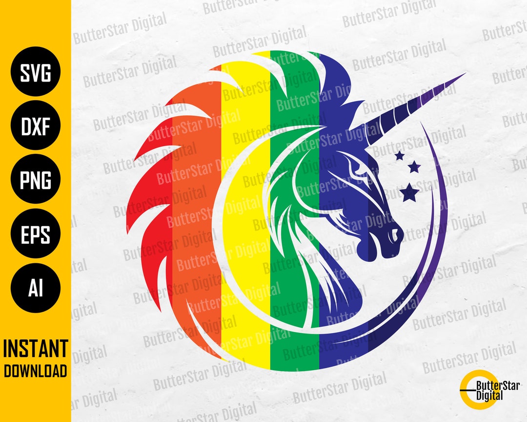 Rainbow Unicorn SVG | Cute Colorful Unicorn Shirt Vinyl Icon Wall Art ...