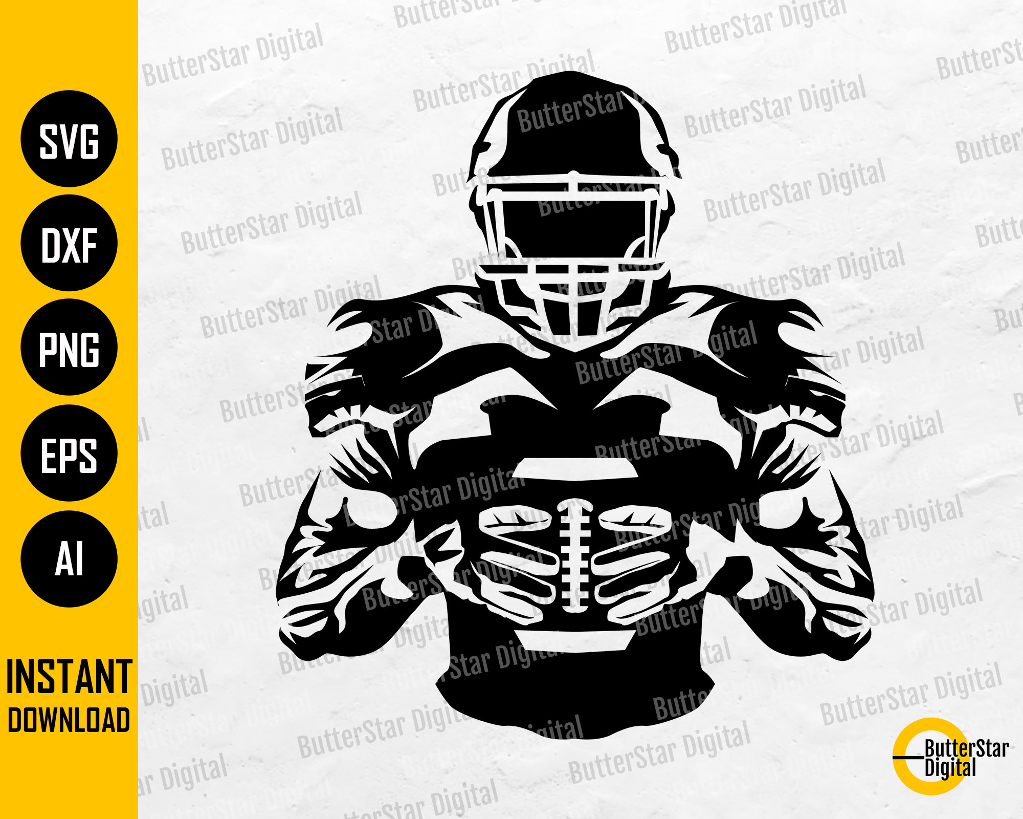 Football Player Tackling Clipart