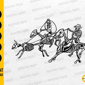Skeleton Cowboys Team Roping SVG | Country Western Decals T-shirt ...