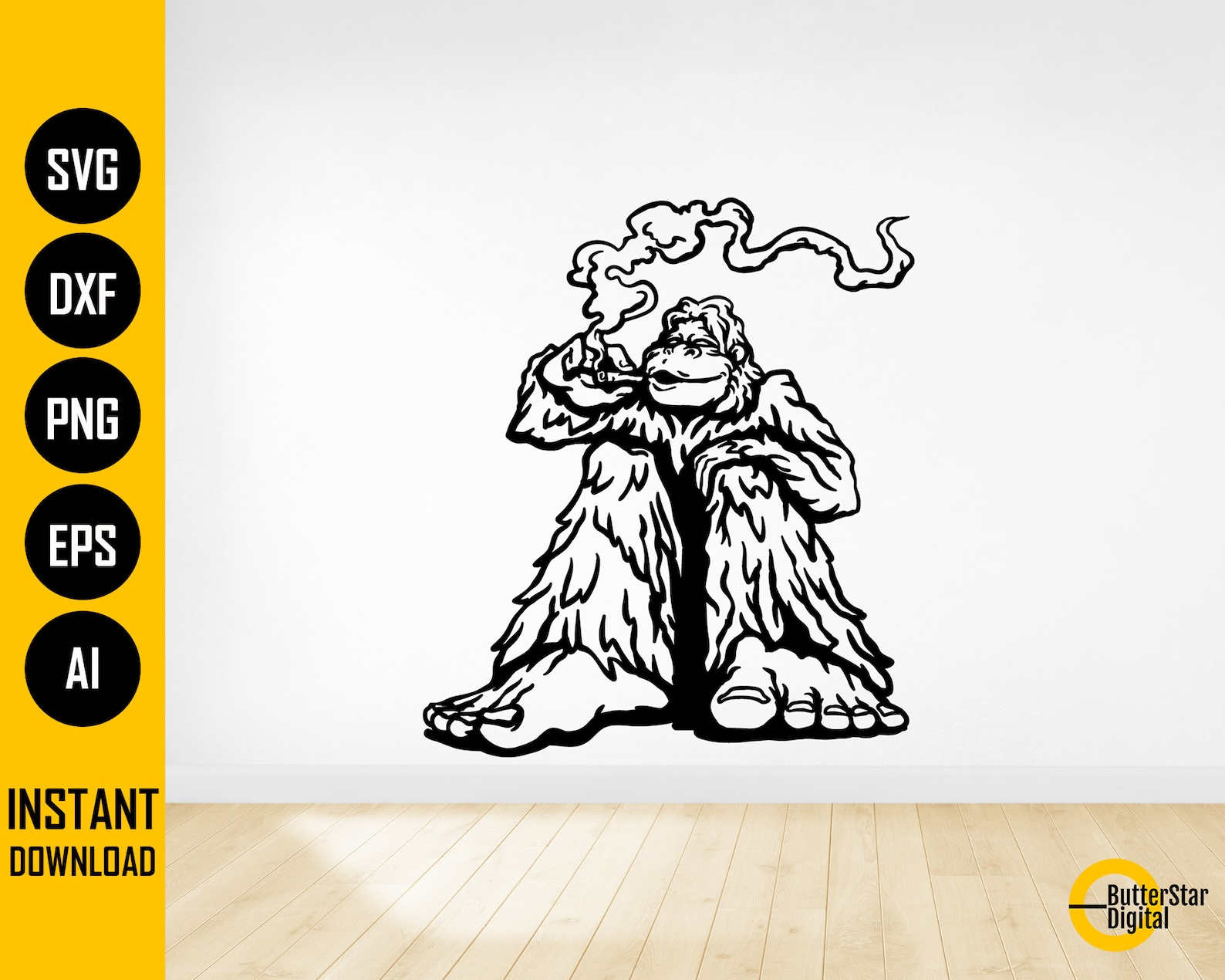 Bigfoot Smoking Joint SVG Big Foot Smoke Cannabis Blunt SVG - Etsy Ireland