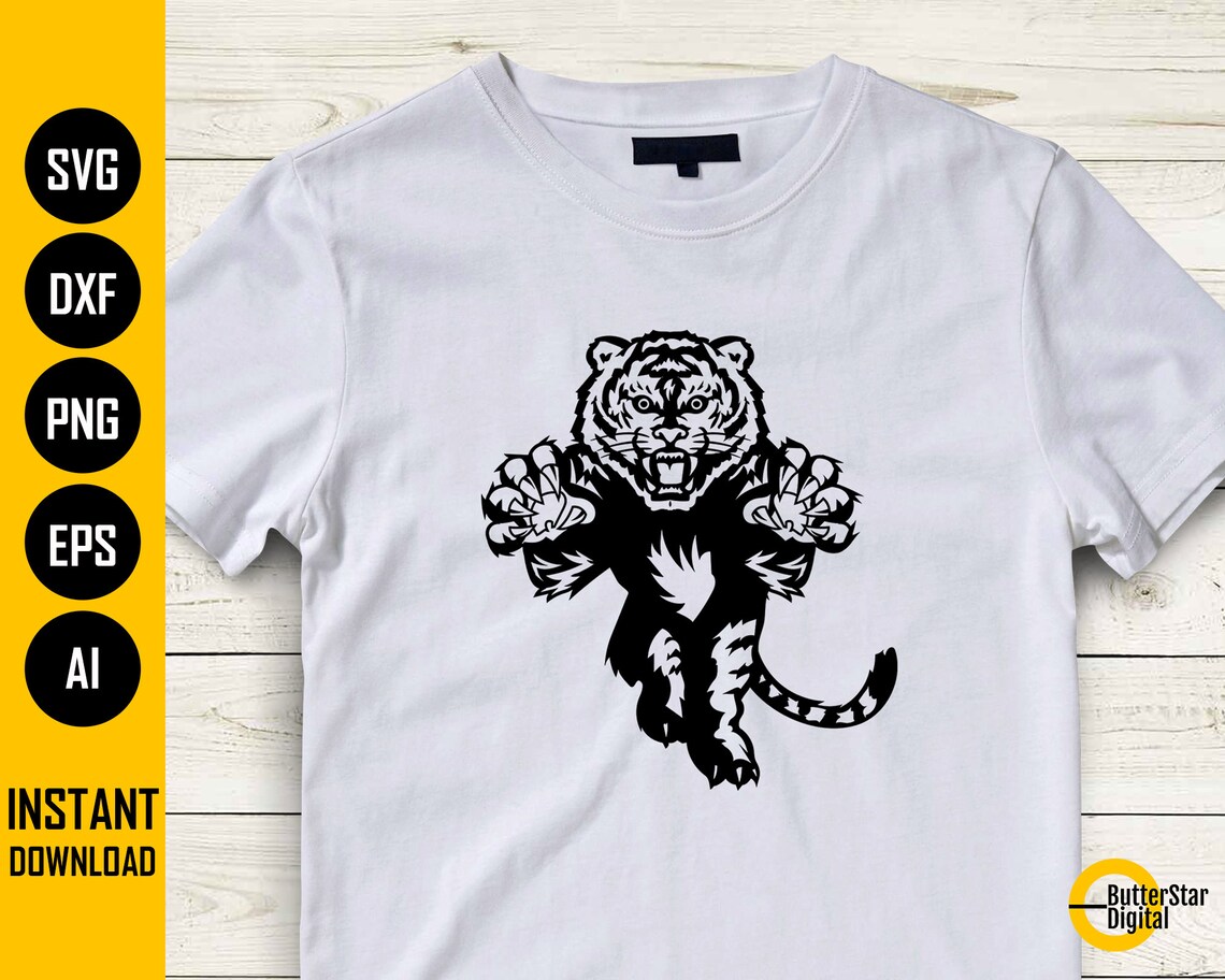 Pouncing Tiger SVG | Tigers SVG | Team Mascot SVG | School Pride Svg ...