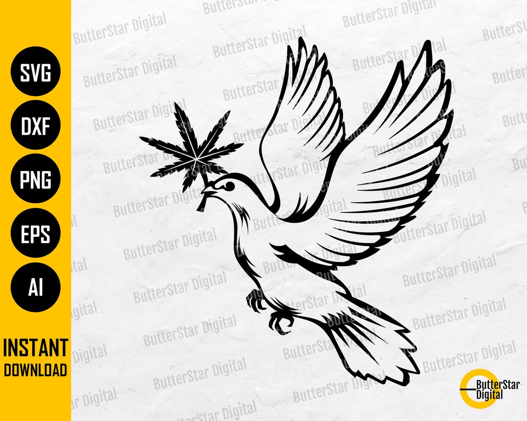 Cannabis Bird SVG | Marijuana SVG | Weed SVG | 420 Pot Hemp Ganja Dope ...