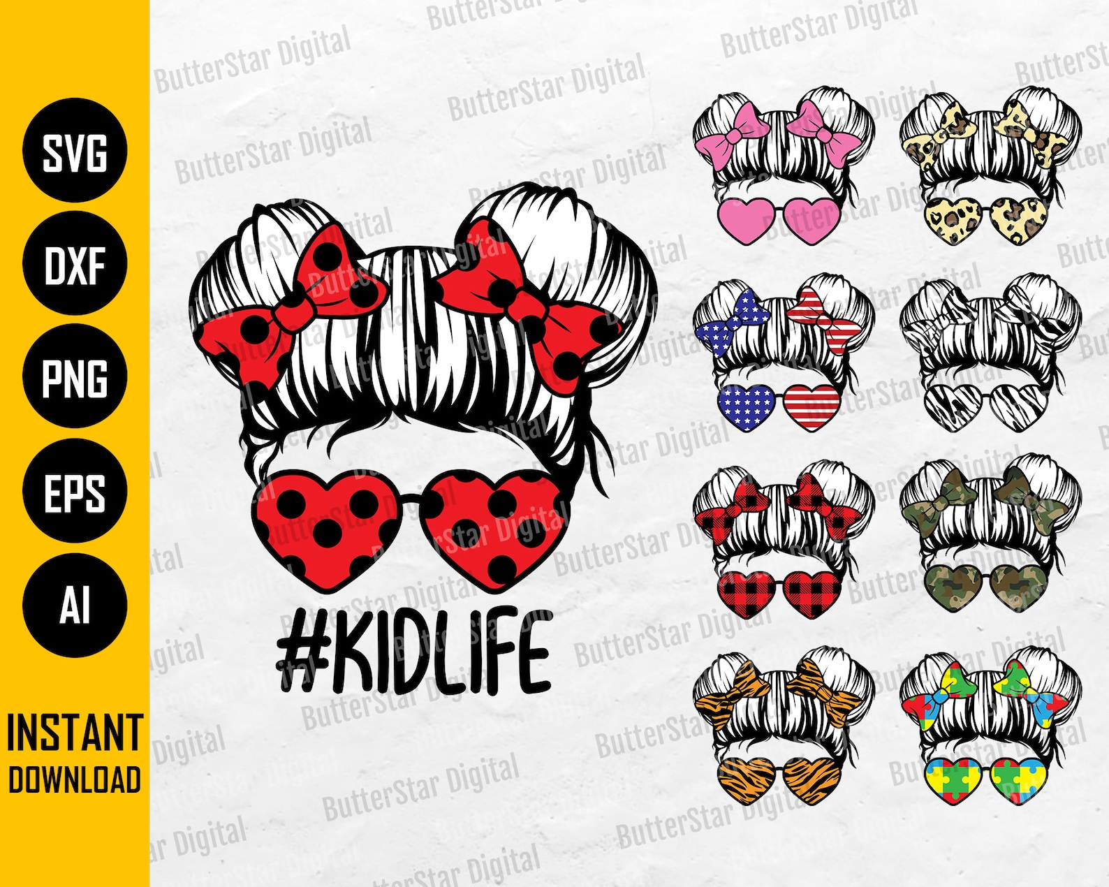 Kid Life Bundle SVG | Girl Kidlife SVG | Daughter Gift T-shirt Vinyl ...