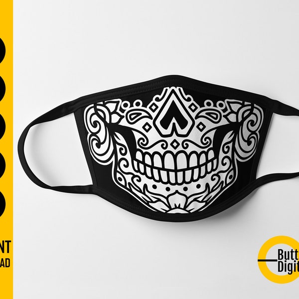 Day of the Dead Face Mask - Etsy