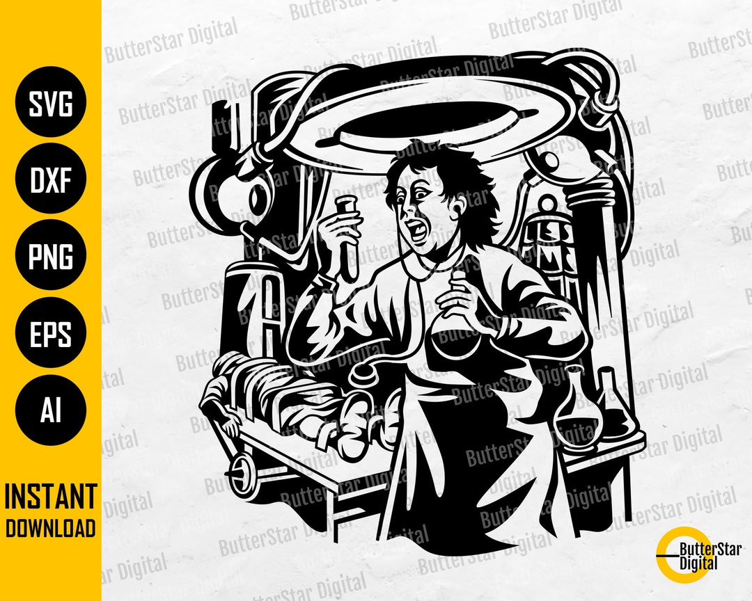 Victor Frankenstein SVG | Frankenstein Scene SVG | Horror T-shirt Decal ...
