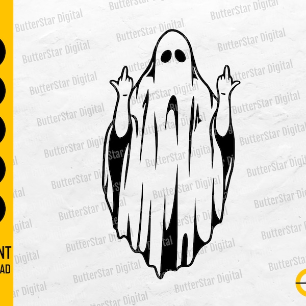 Ghost Flipping off Svg - Etsy Canada