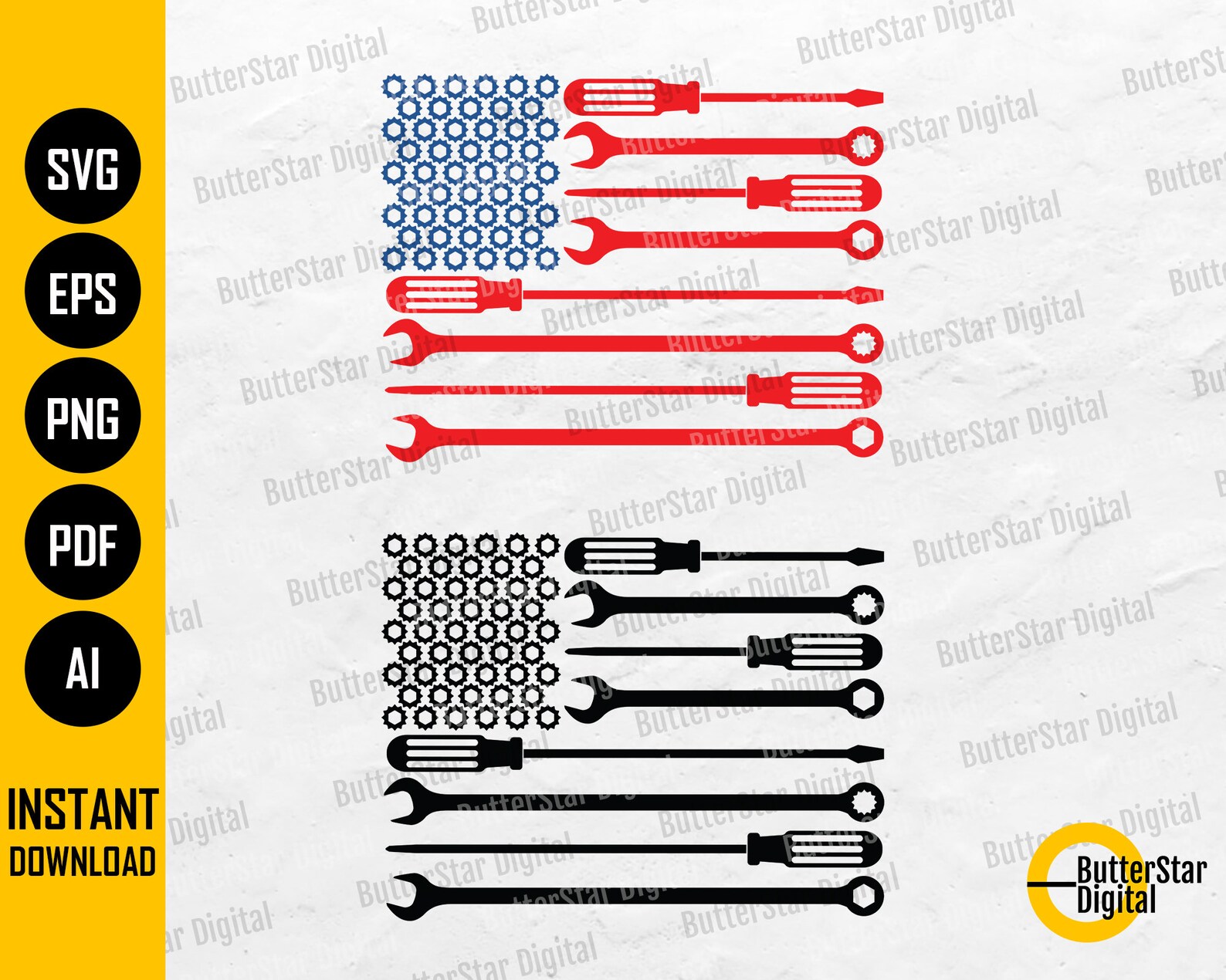 Tools Flag SVG American Mechanic Flag SVG United States Laborer Cricut ...