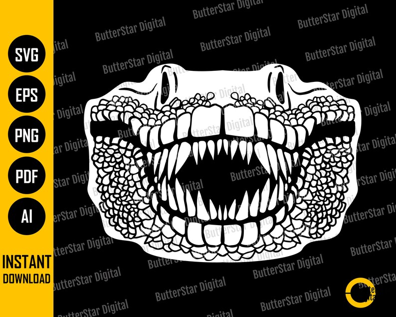 Velociraptor Face Mask SVG Raptor Facemask Dinosaur Mouth | Etsy