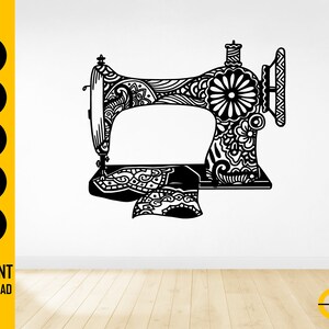 Floral Sewing Machine SVG | Mandala SVG | Zentangle SVG | Crafting T ...