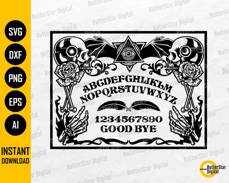 Ouija Board Svg Dead Spirit Board Game Svg Mystical Svg Etsy