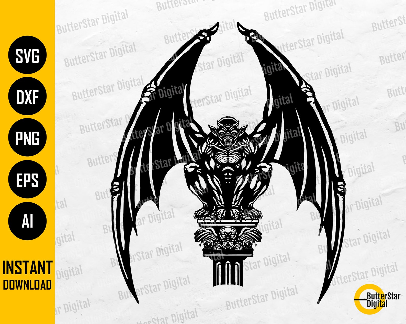 Gargoyle SVG Demon SVG Gothic New York City Monster | Etsy