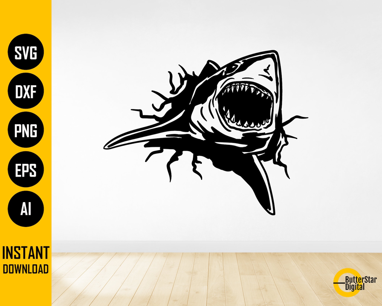 Shark Attack SVG Great White Shark SVG Fish Jaws Scary - Etsy