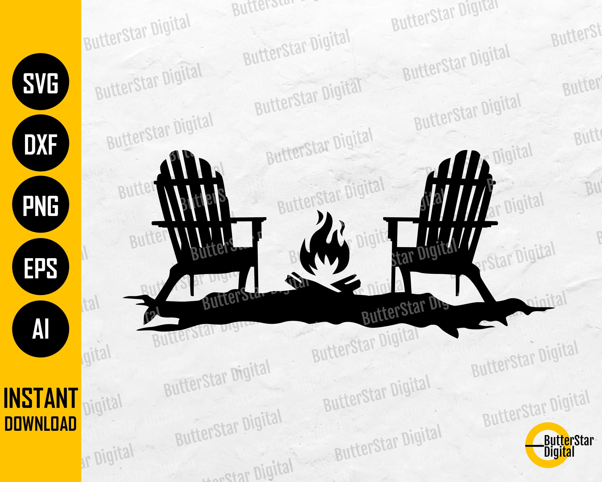 Adirondack Chairs SVG | Cold Summer Nights SVG | Camp Fire Smores ...