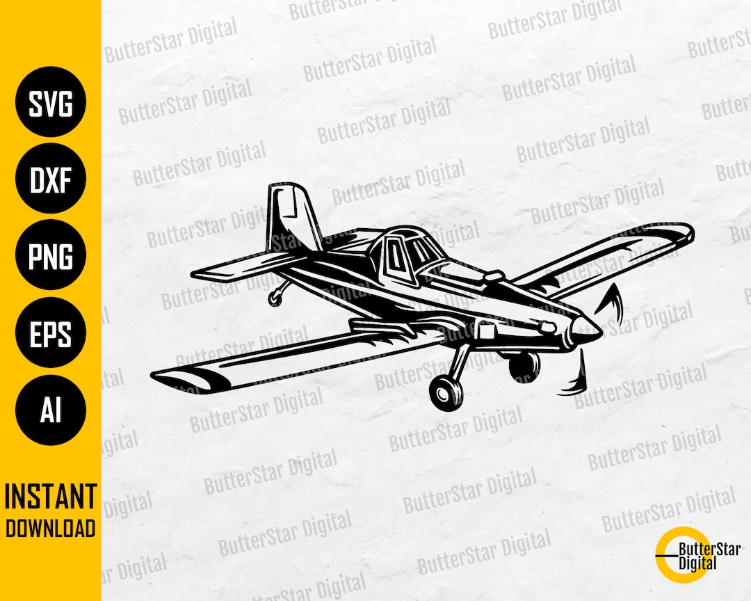 Crop Duster SVG | Single Prop Airplane SVG | Farming Aircraft Svg ...