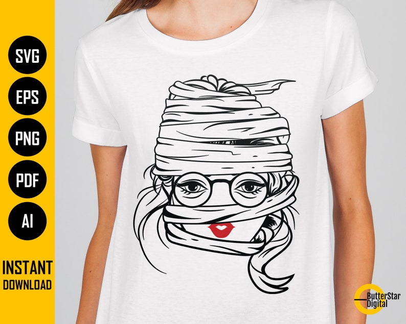 Mummy Lady SVG | Monster Woman | Cute Girls Gift Shirt Mug Bag Ideas ...