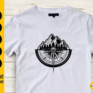 Adventure Compass SVG | Mountain SVG | Nature SVG | Trees Svg | Cricut ...