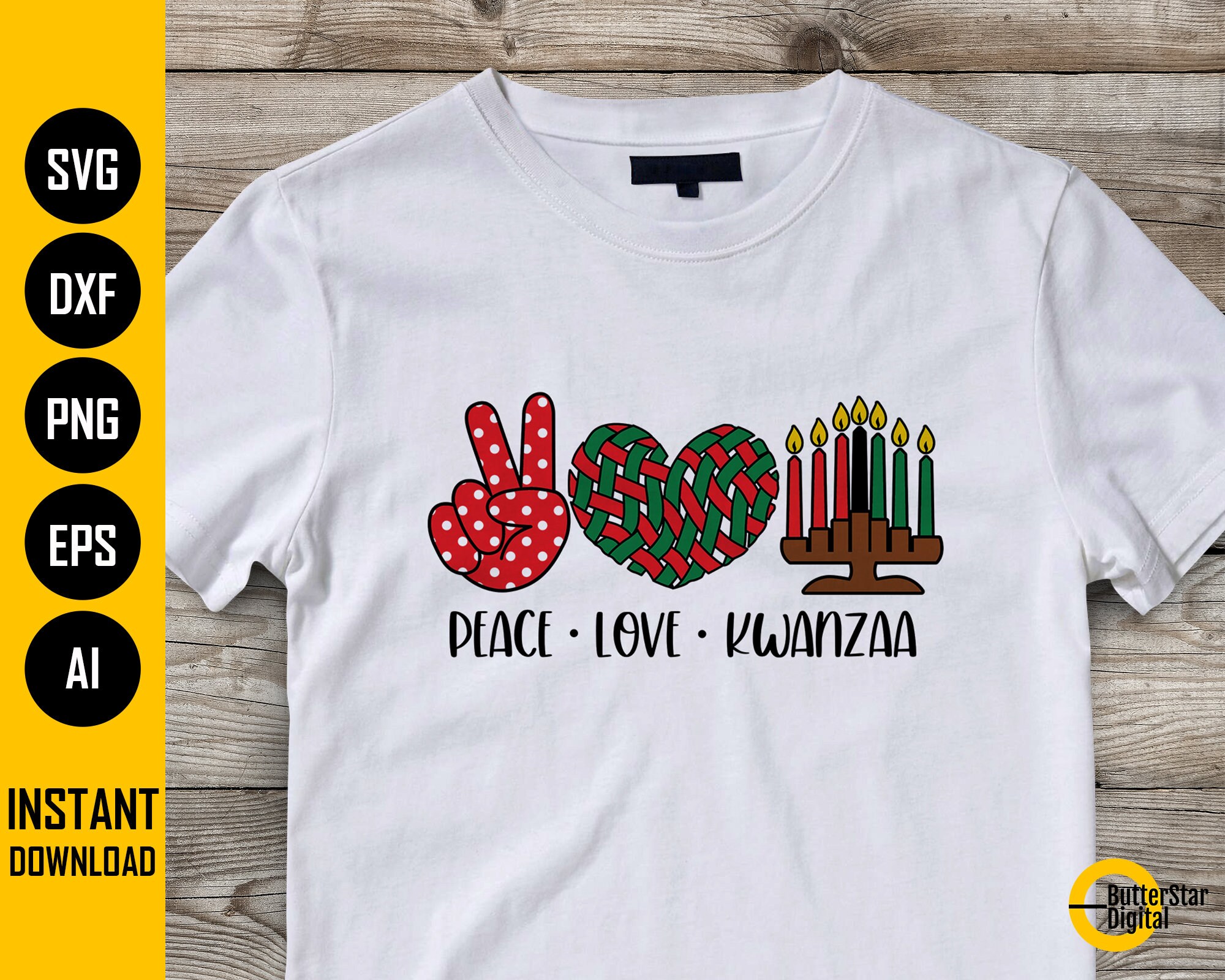 Peace Love Kwanzaa SVG Cute Funny Kwanzaa African American - Etsy Hong Kong