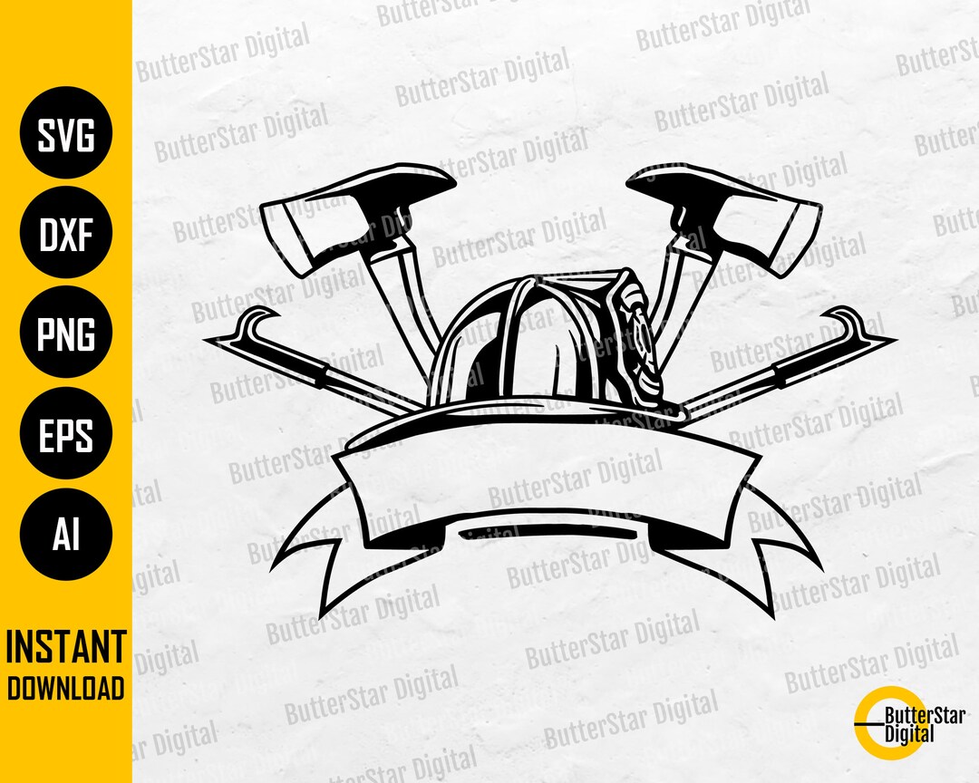 Fire Fighter Tools SVG | Firefighter SVG | Fireman T-shirt Decal ...