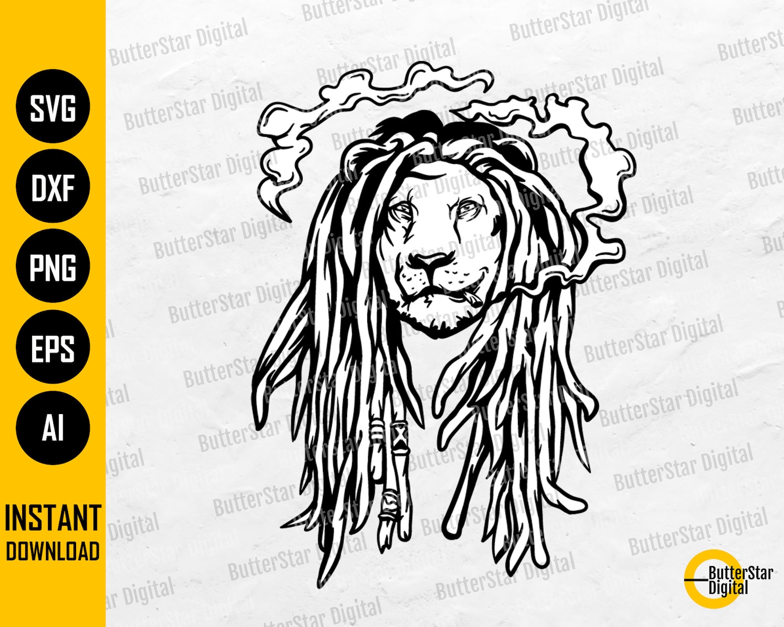 Rasta Lion SVG | Dreads SVG | Reggae SVG | One Love Svg | 420 Svg ...