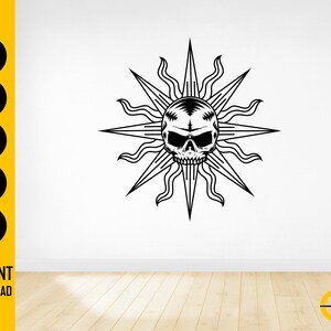 Sun Skull SVG Sunshine SVG Sunrise SVG Sunset Svg Cricut Silhouette ...
