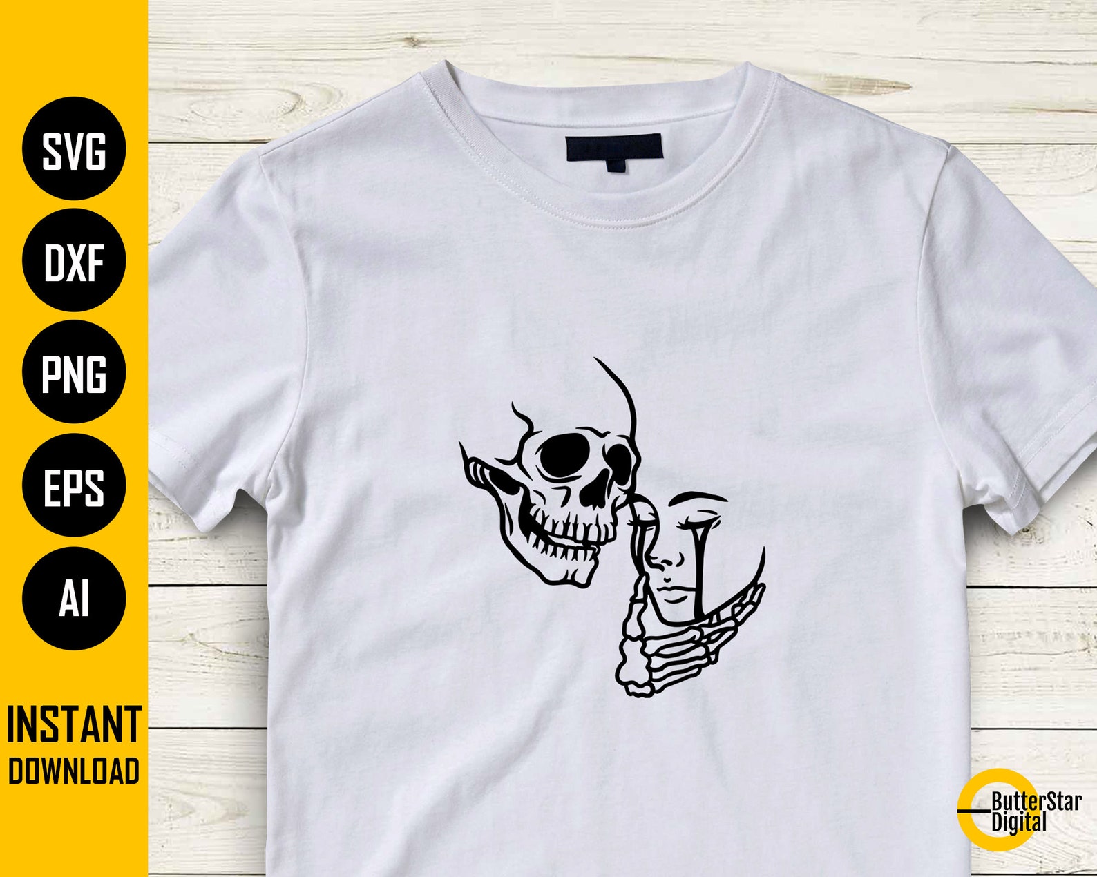 Skeleton With Crying Woman SVG Sad Girl SVG Depressed - Etsy